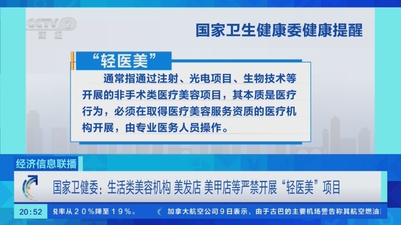 ...国家卫健委:生活类美容机构 美发店 美甲店等严禁开展"轻医美"项目