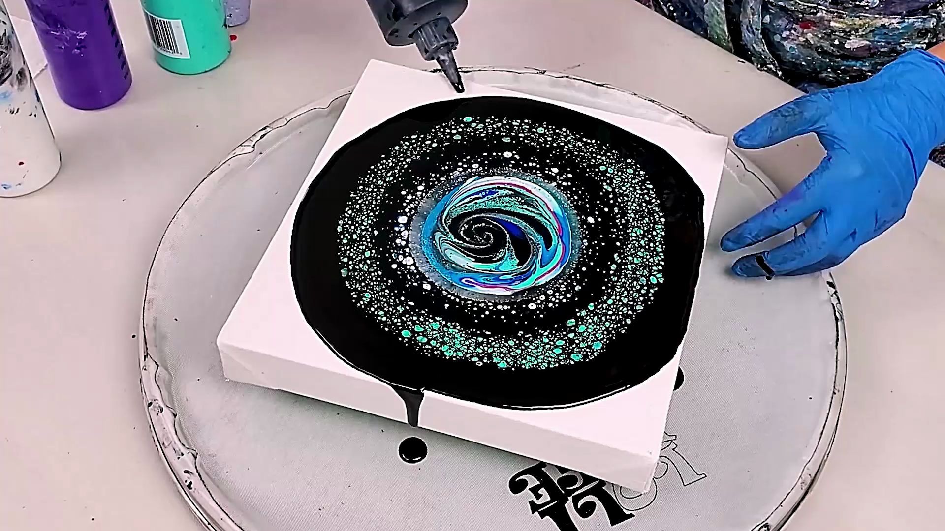 丙烯流体画入门画法,简单又好玩,寓教于乐孩子爱