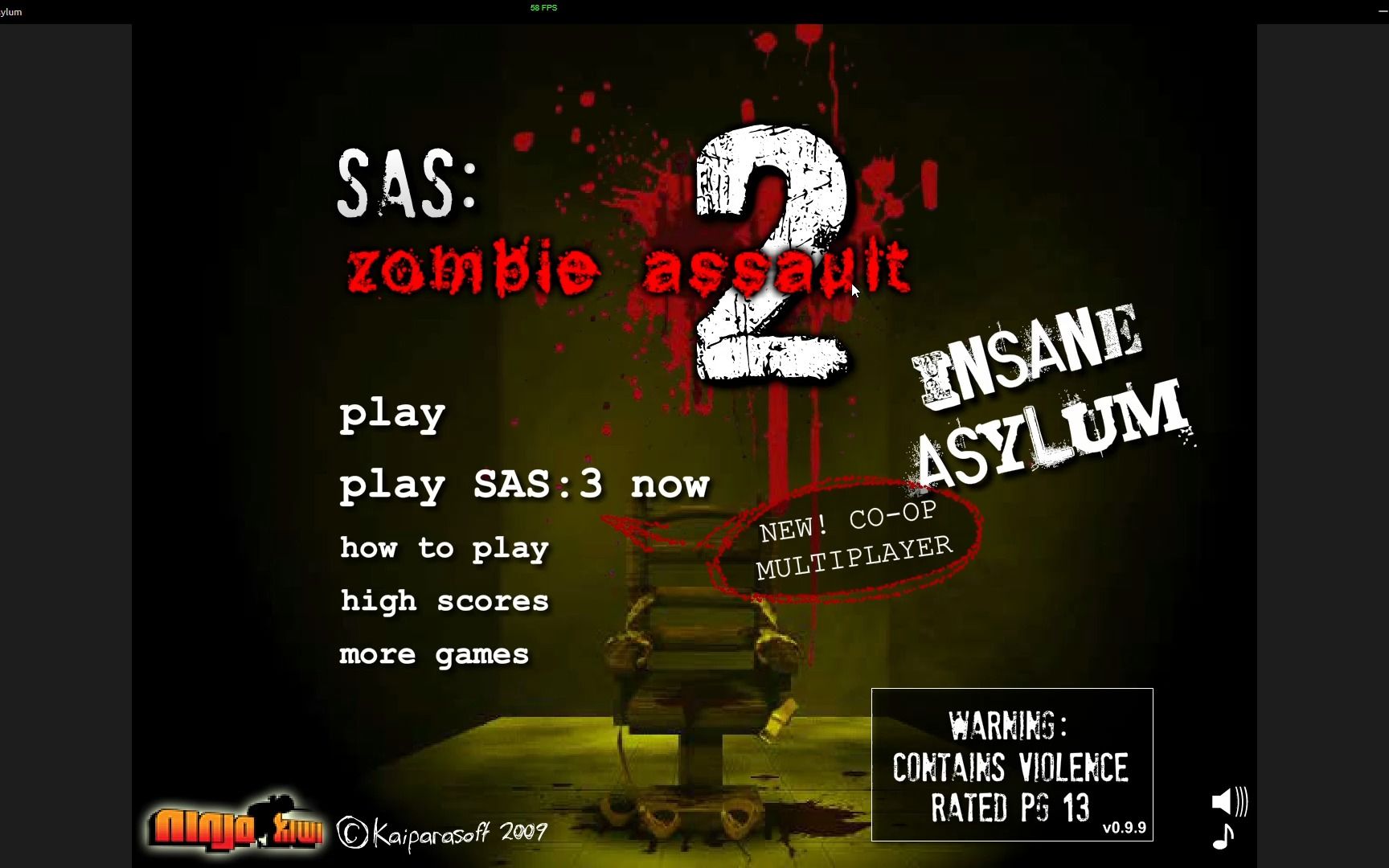 4399经典游戏僵尸突击2疯人院 8机枪大厅防守