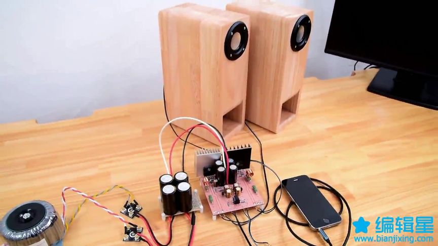 DIY使用的LM3886是AB类功率放大器制作的音频放大器