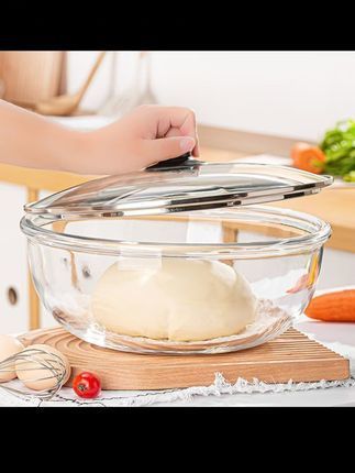 这种带盖的高硼硅玻璃和面盆真的很实用 #超便宜超划算 #和面盆 #高...