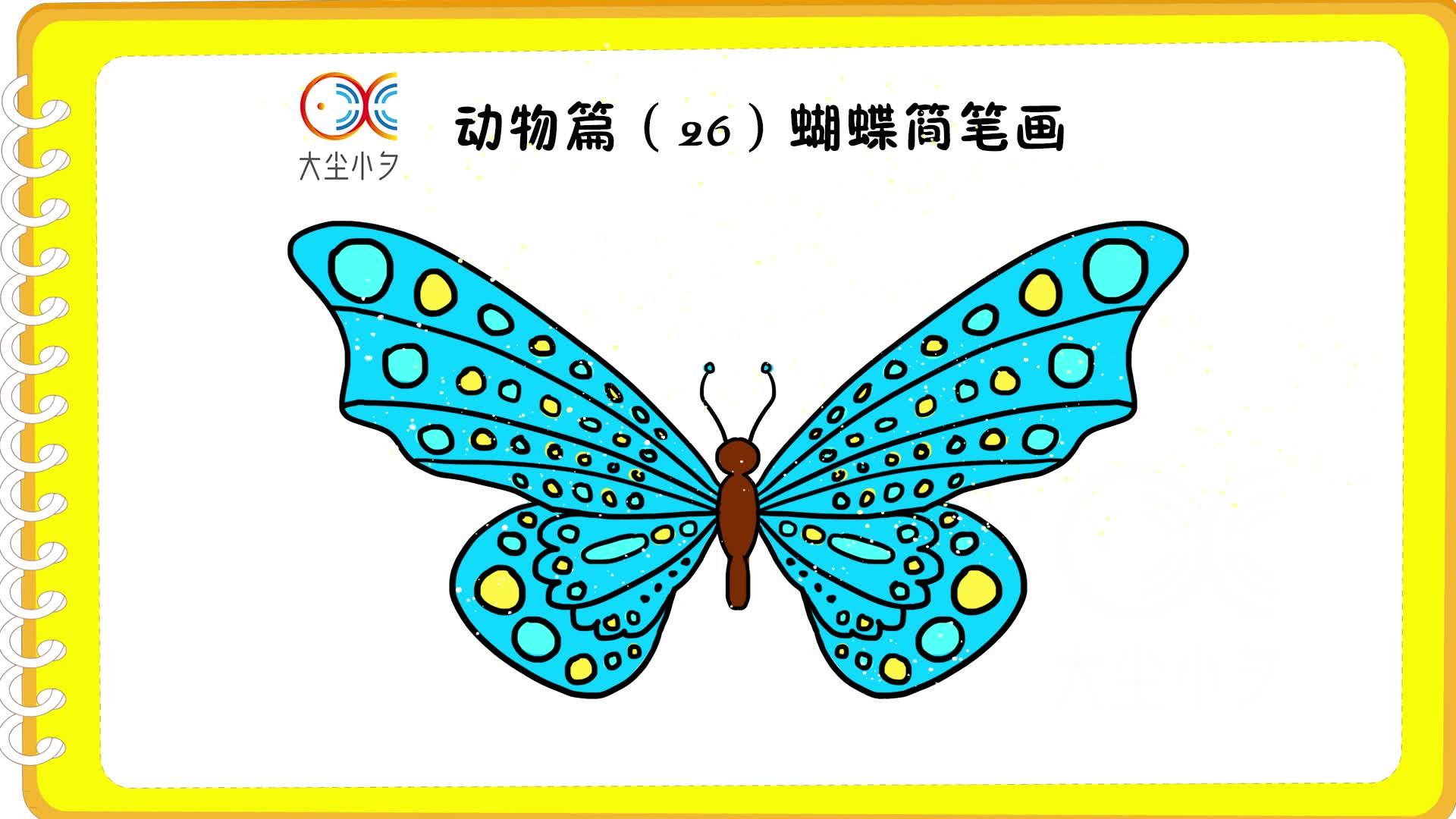动物篇(26)蝴蝶简笔画