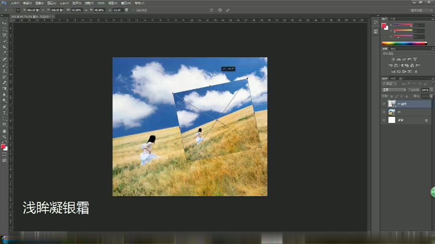 PS基础之路,在新建文件中置入图像然后变换图像