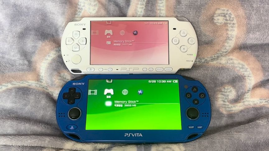 PSV1000型号对比PSP3000怪物猎人3p,PSV开高清清晰度区别太大了