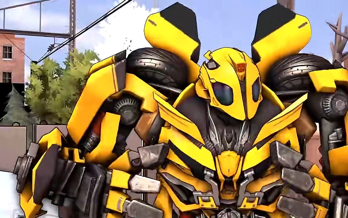 变形金刚大黄蜂被威震天击败还好有擎天柱