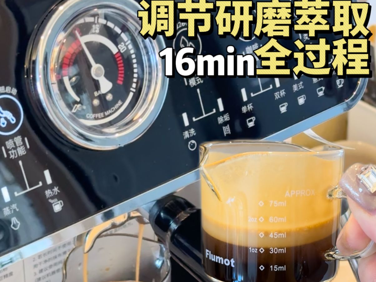 研磨一体机调节浓缩萃取过程(汉美驰 30Pro)