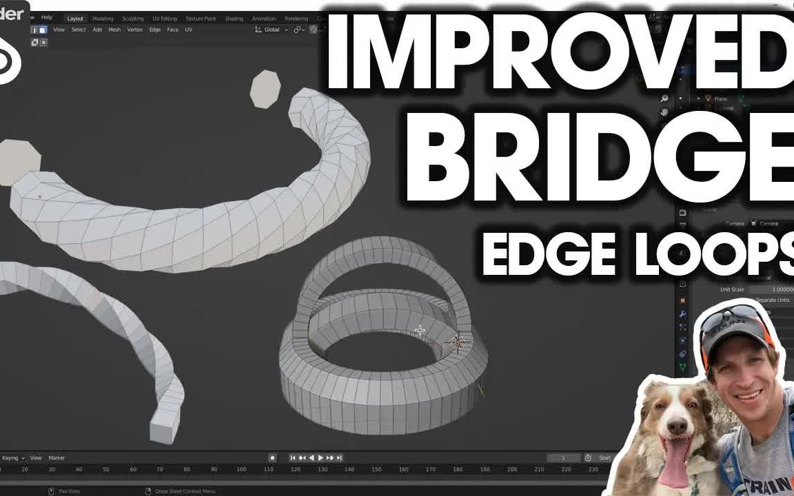 ...Bridge - Blender 的更好的 Bridge Edge Loops 工具 教程Blender插件