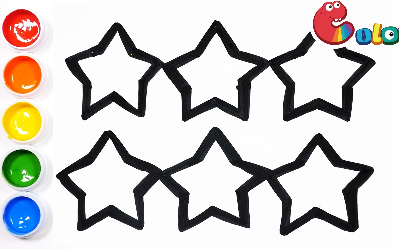 【简笔画】孩子一学就会的简笔画五角星!边涂色边认识颜色