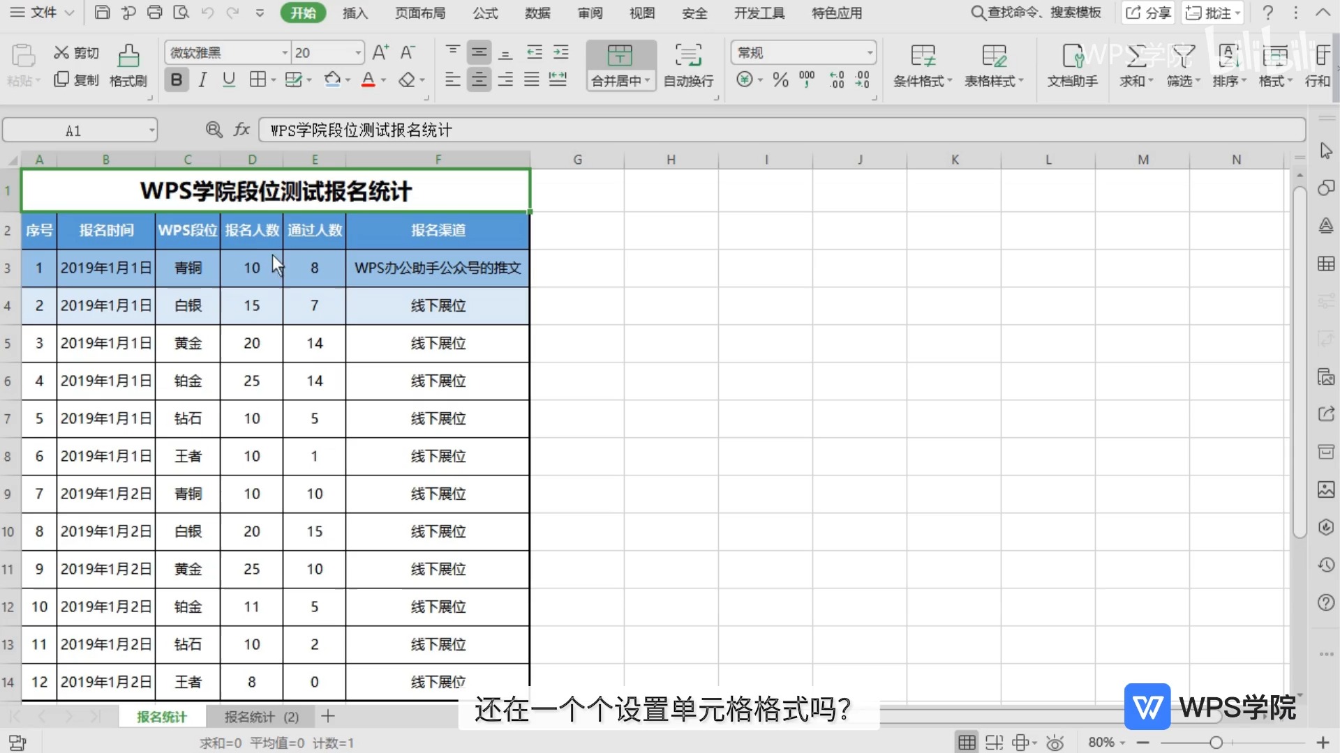 【P12】效率神器—表格格式刷