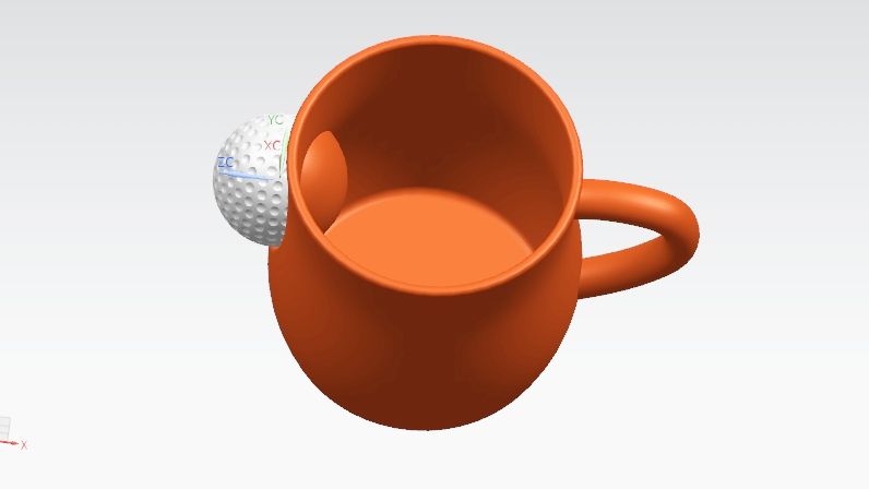 高尔夫球与杯子摩擦出怎样的火花?UG画杯子3D图形,希望大家喜欢