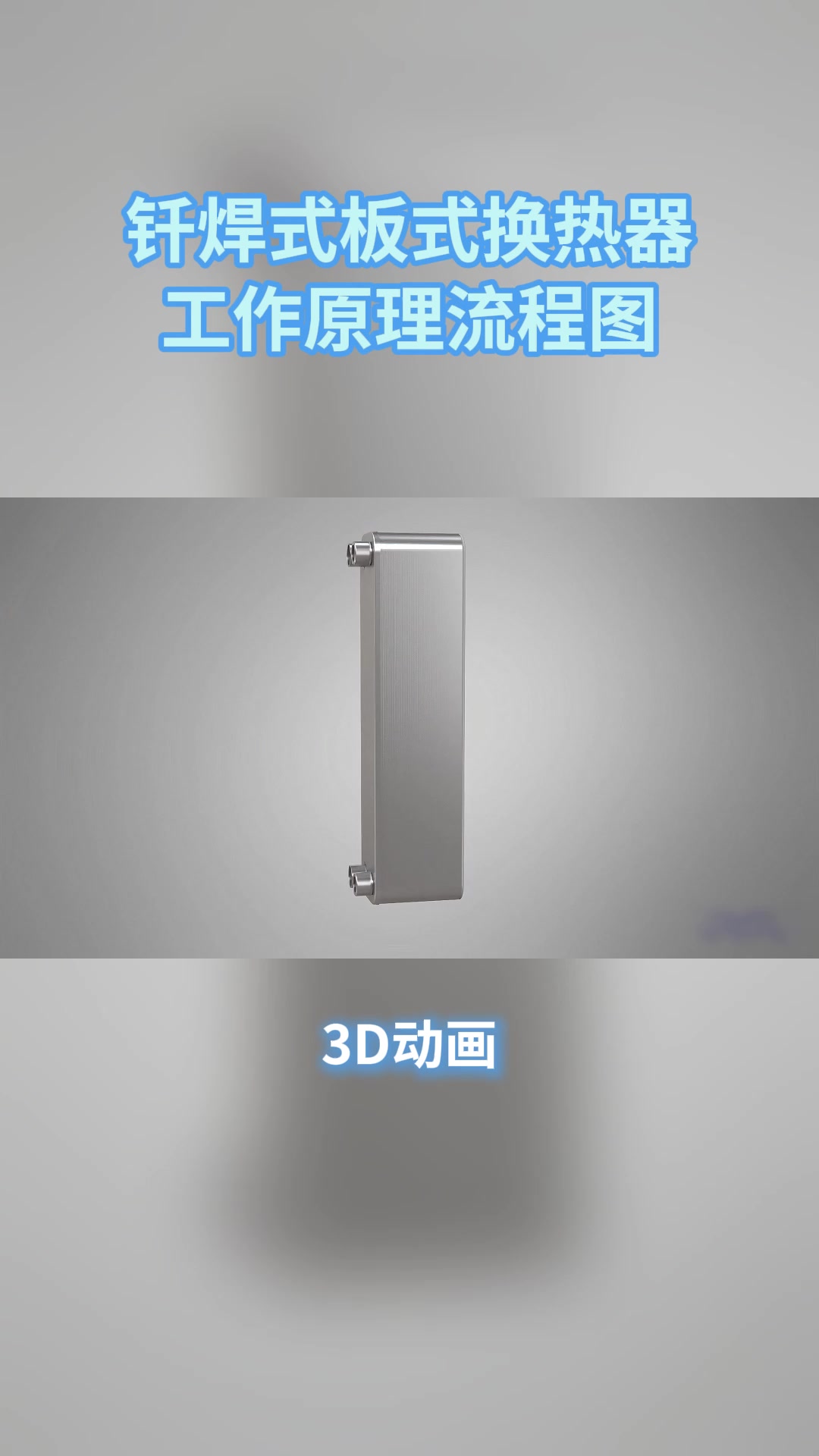 钎焊式板式换热器工作原理流程图#换热器 #科普