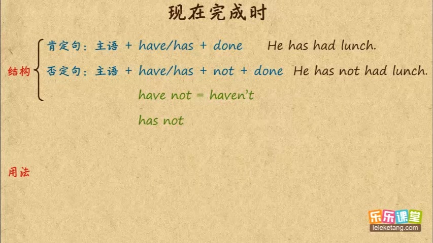 9. 现在完成时的结构和用法