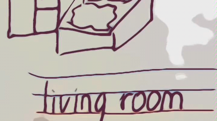 一年级英语单词拼读发音读音简笔画卧室bedroom 客厅living room