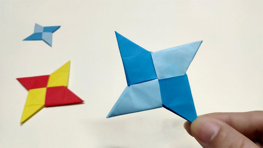 纸飞镖教学1:怎么折简单又威力巨大的四角飞镖暗器