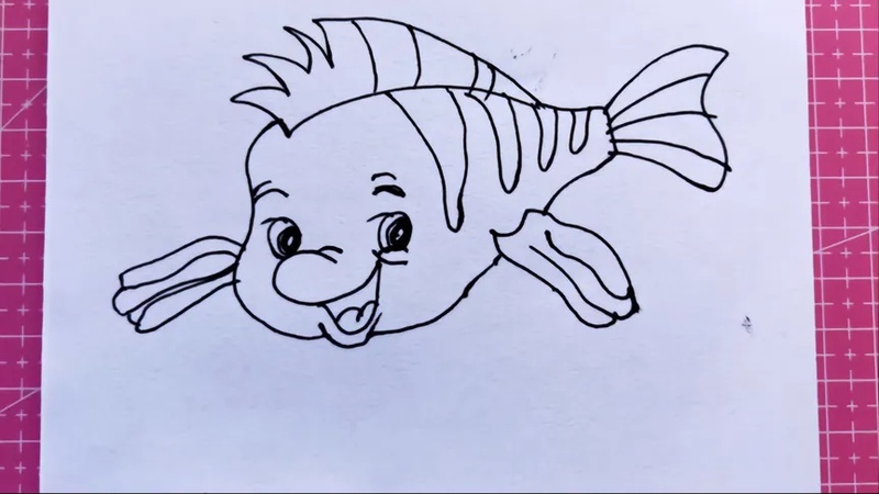 一起来画鱼儿简笔画