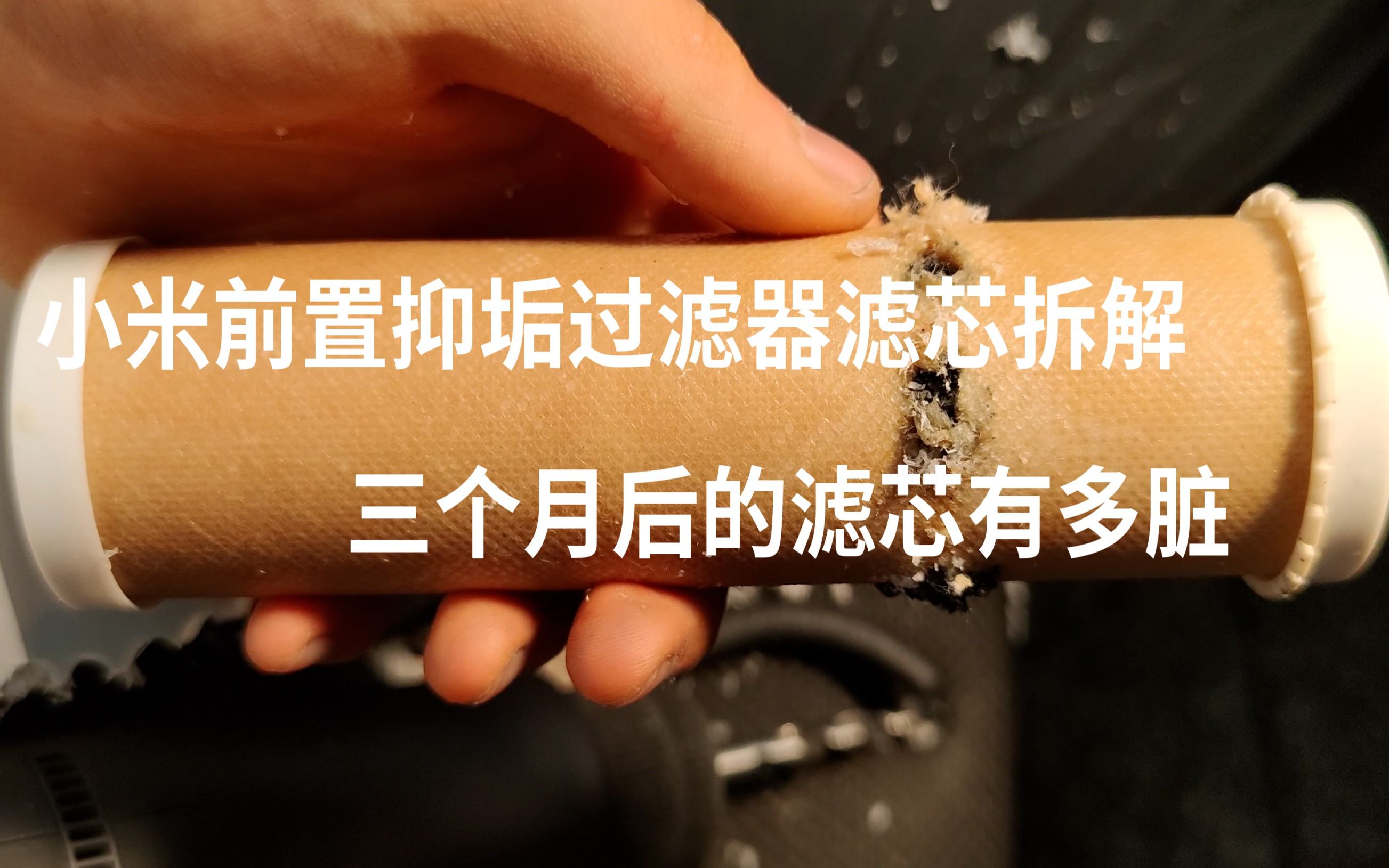 【LAZ】小米前置抑垢过滤器拆解,三个月后的滤芯竟然这么脏