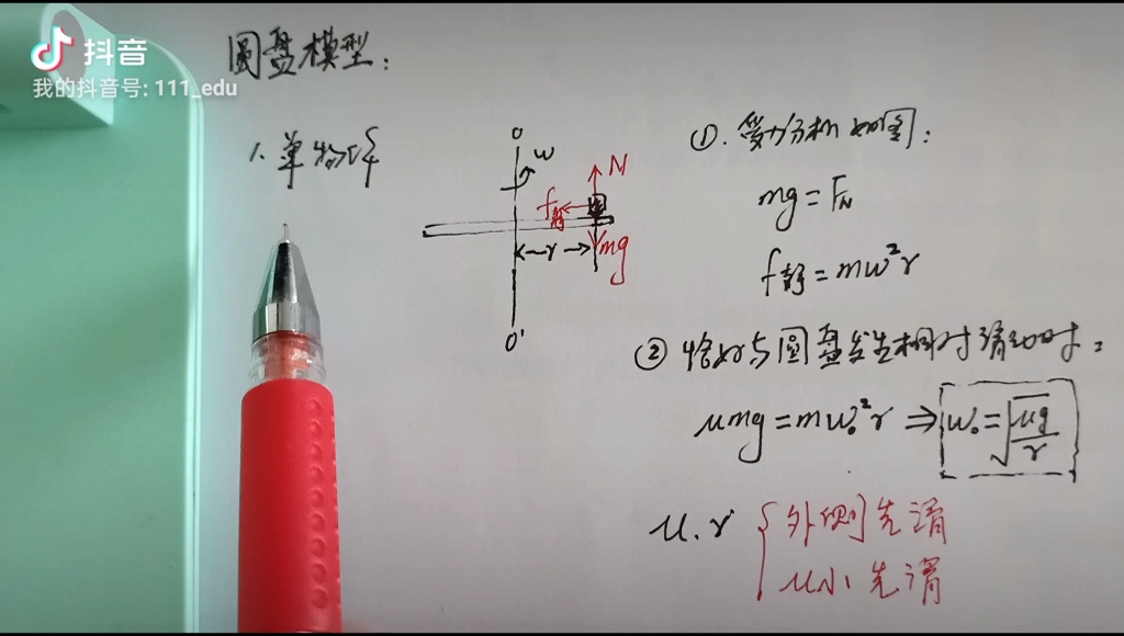 圆周运动中圆盘问题(单物体)