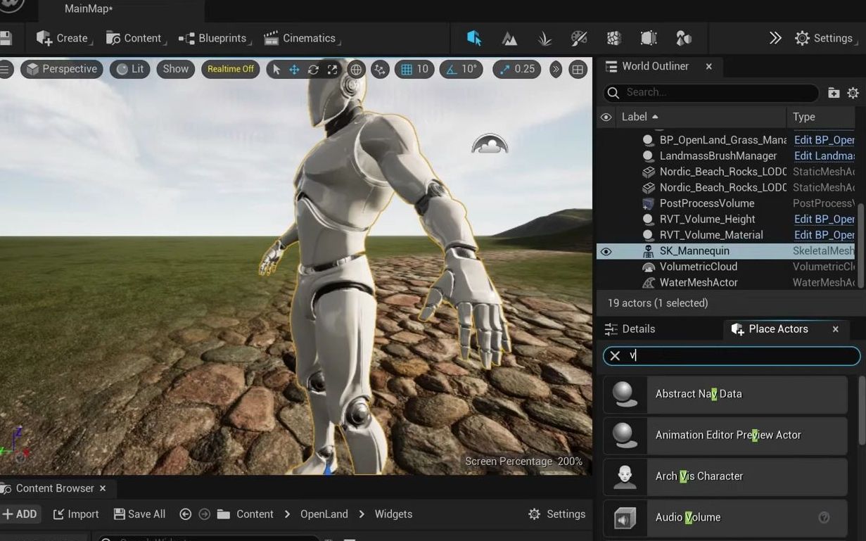 在虚幻5(UE5)景观中使用虚拟高度场网格进行置换