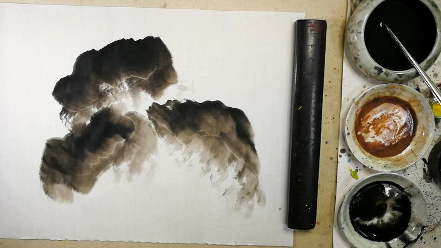 第六节技法图例:4、泼墨法的图例