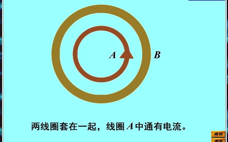 9(45秒)线圈A电流变化 判断线圈B感应电流方向(动画)