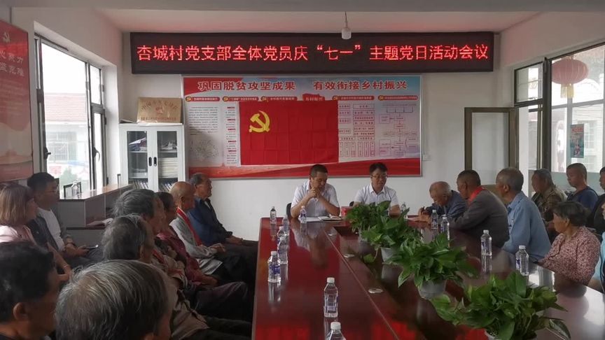 杏城村党支部庆“七一”主题党日生活会