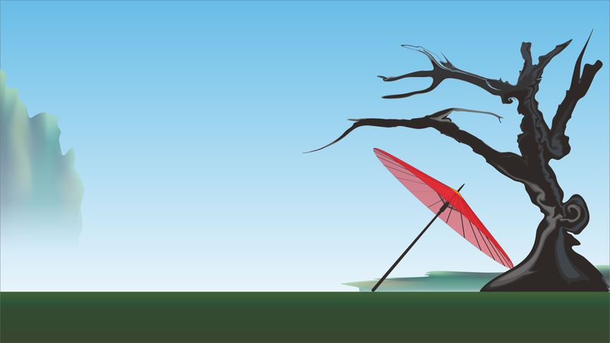 油纸伞下的惆怅(三)老树干的画法