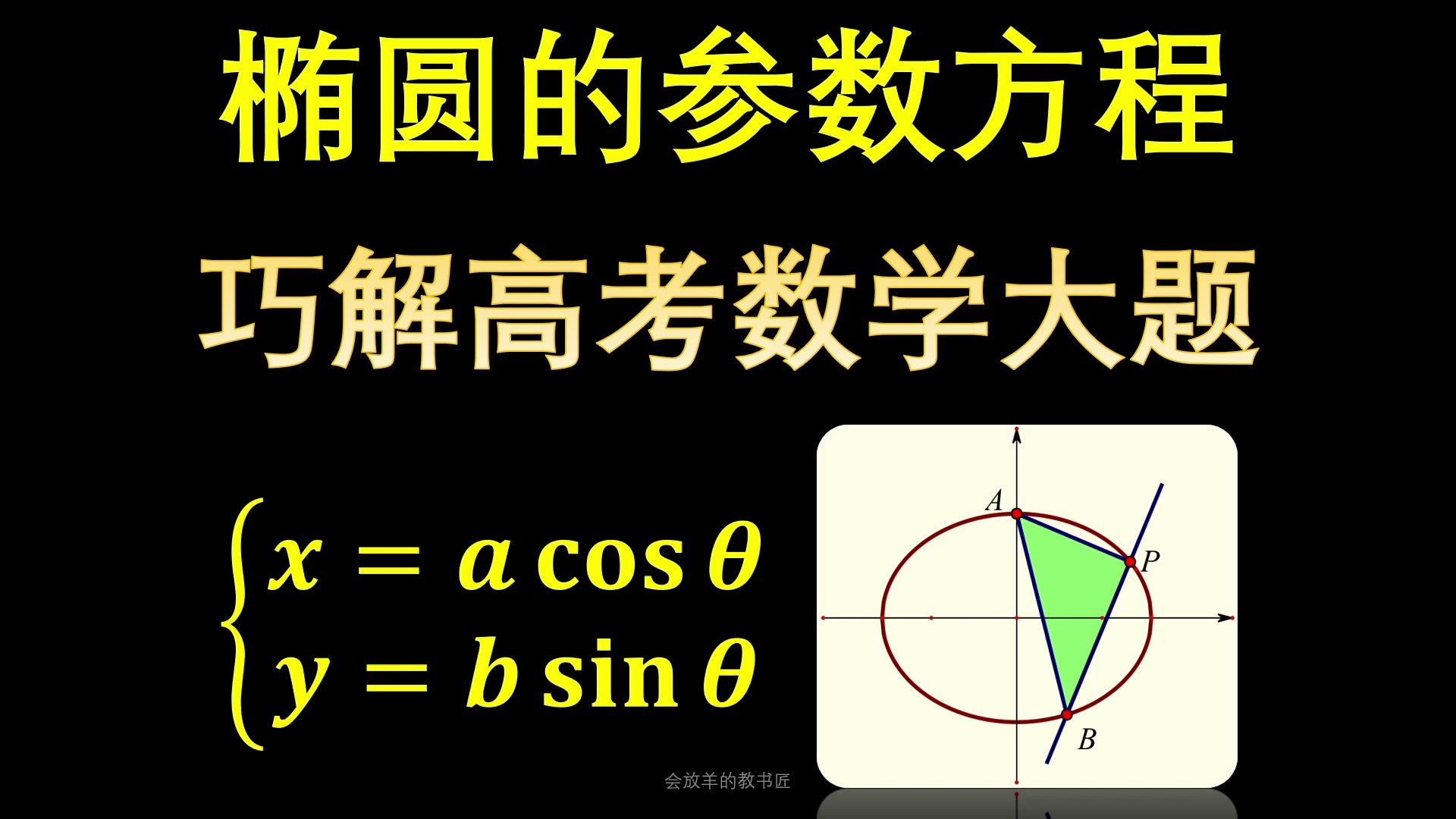 什么是椭圆的参数方程,学会就能秒解高考大题