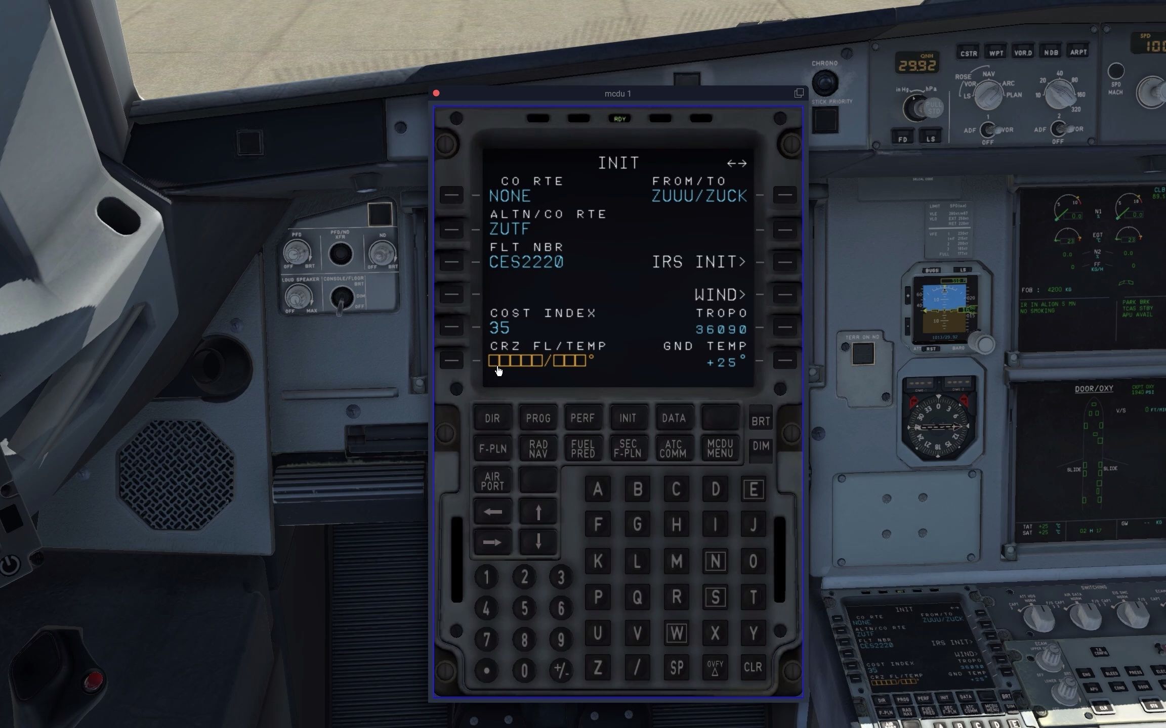 【睡不戳】模拟飞行通用空客A320MCDU最强攻略 在职飞行员X-Plane...