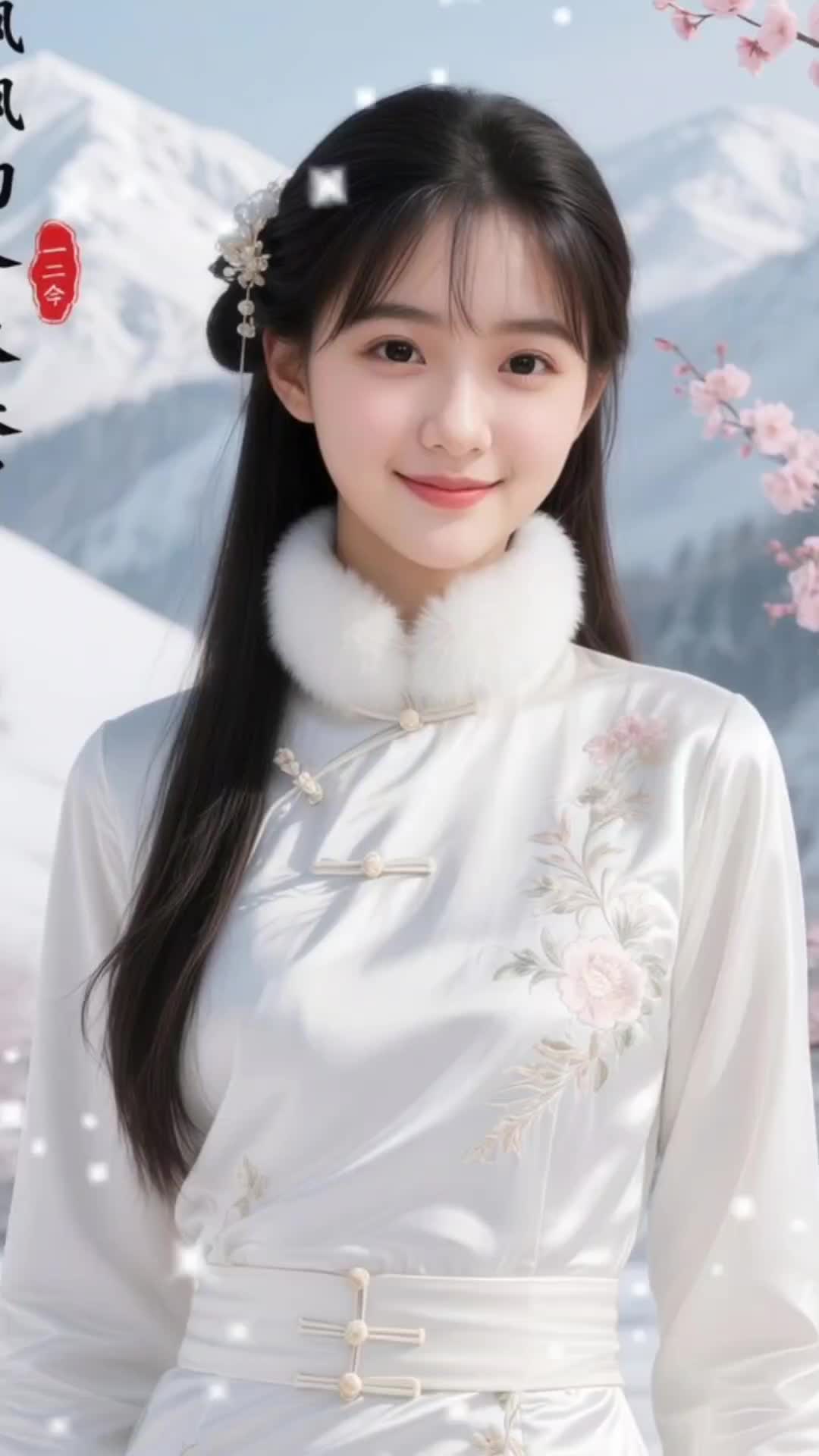 ...#国风美少女太仙了 #汉服穿搭 #旗袍秀一秀女子好温柔 #自然风景区