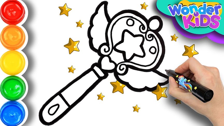 如何画魔法棒 儿童简笔画 少儿绘画