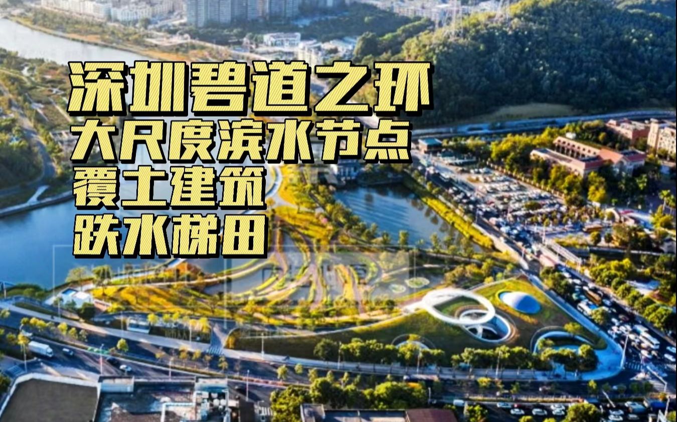【林创优景】风景园林案例|深圳碧道之环,学习覆土建筑及大尺度滨水...