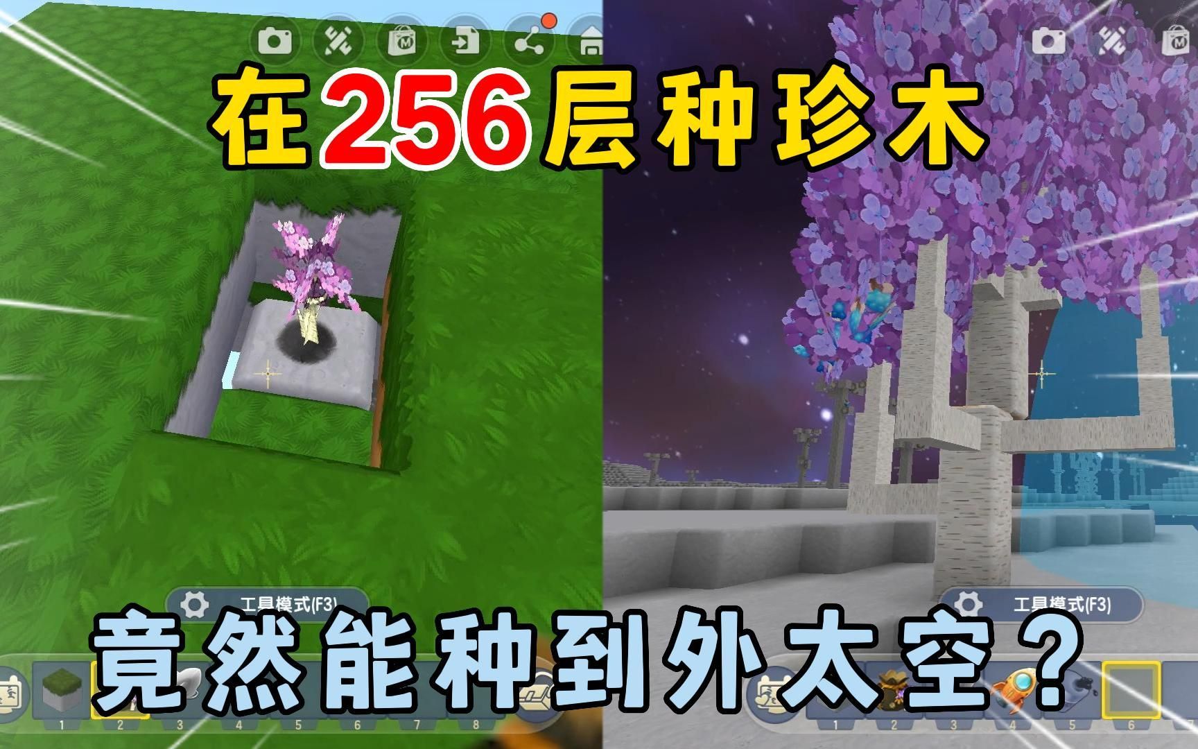 迷你世界:在256层种珍木,竟然能种到外太空?