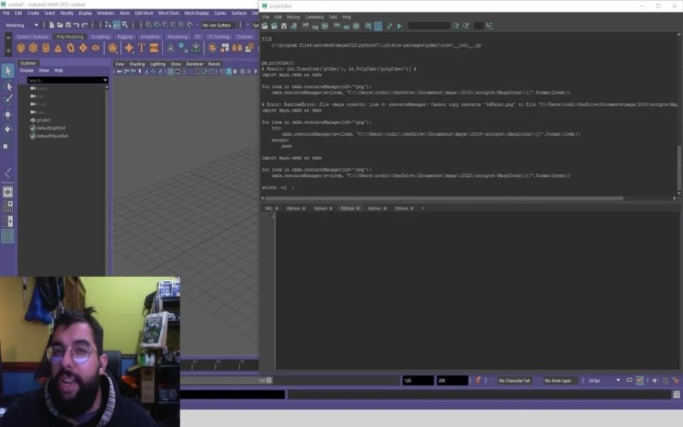 【Maya】Esteban《Maya 2022 中的 Python 3 介绍》(中英双字)