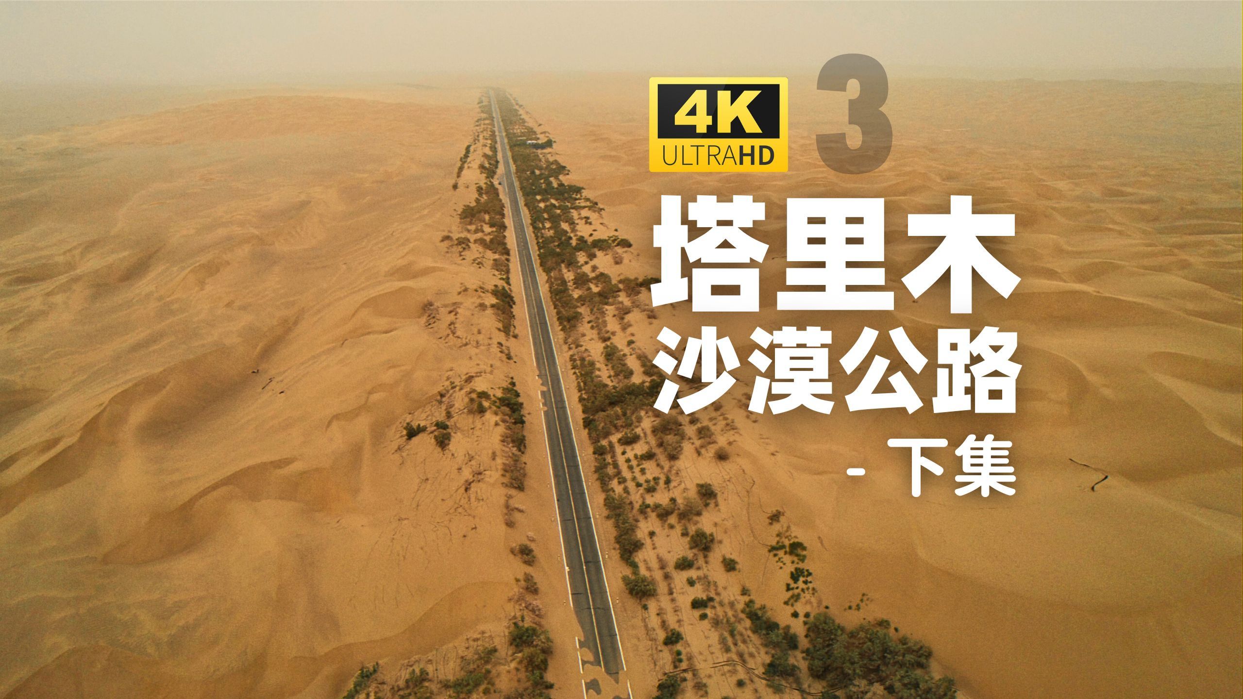 世界最长沙漠公路 - 新疆塔里木沙漠公路G216下集 - 4K 驾车之旅