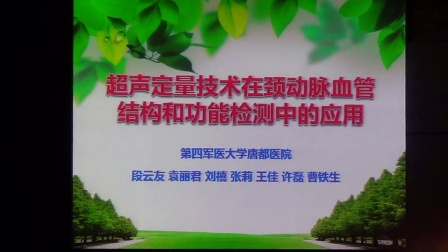 超声定量技术在颈动脉血管结构和功能检测中的应用--段云友