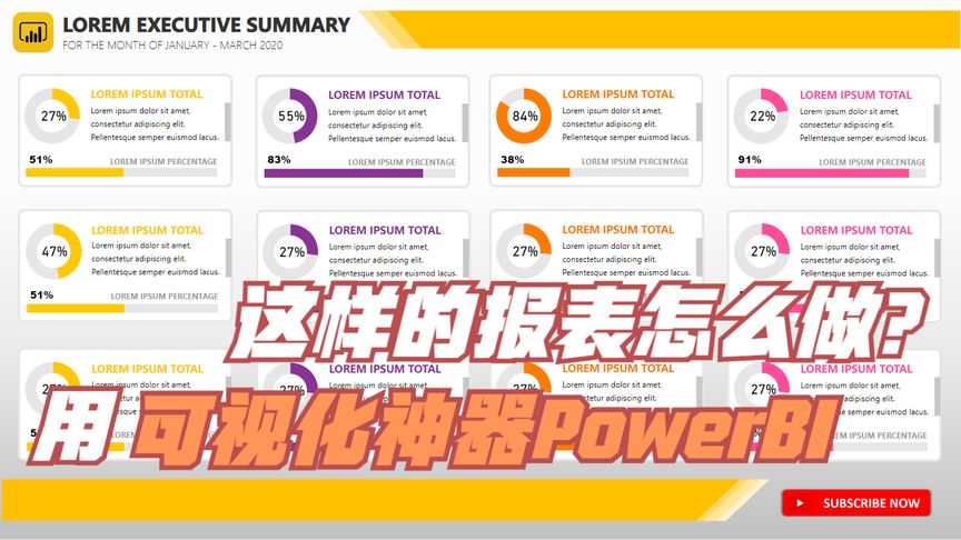 PowerBI制作百分比展示数据仪表盘怎么做?