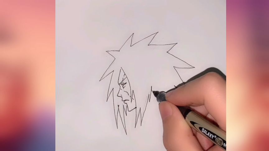 宇智波斑画画教程 看看是怎么画的