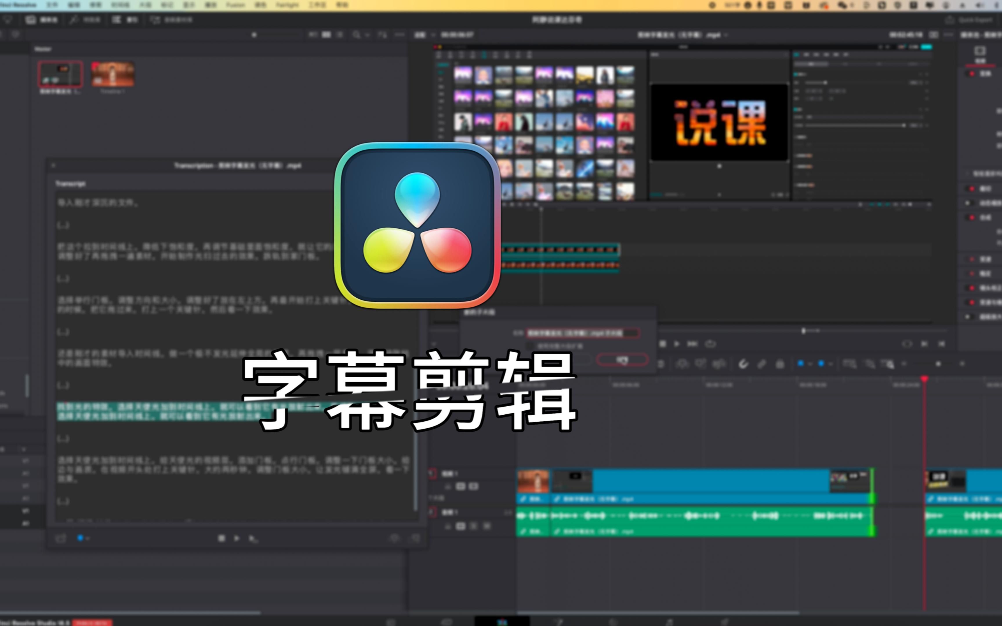 达芬奇18.5版本的的字幕剪辑功能您用过了吗,我愿称之为最香的字幕...