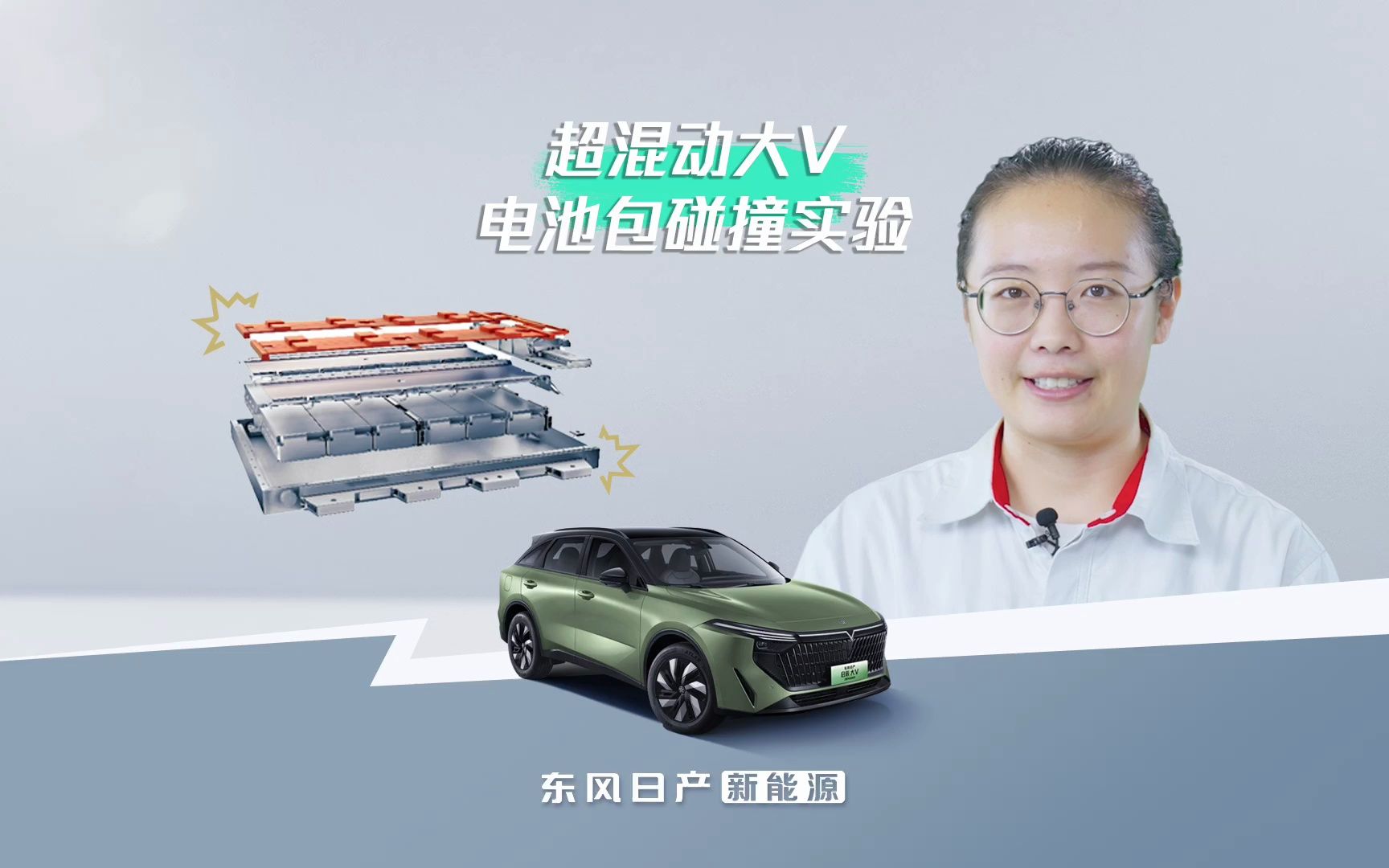 超混动大V,电池包碰撞实验