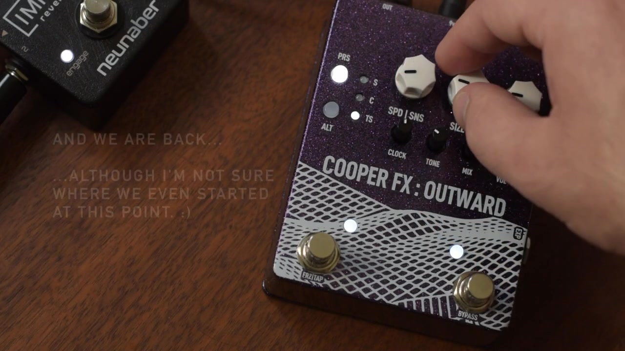 Cooper FX Outward V2 氛围混响延迟Lofi移调单块效果器