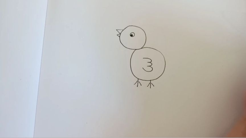 #简笔画教程#幼儿简笔画#小鸡线描#儿童画#手绘#画画#随手画