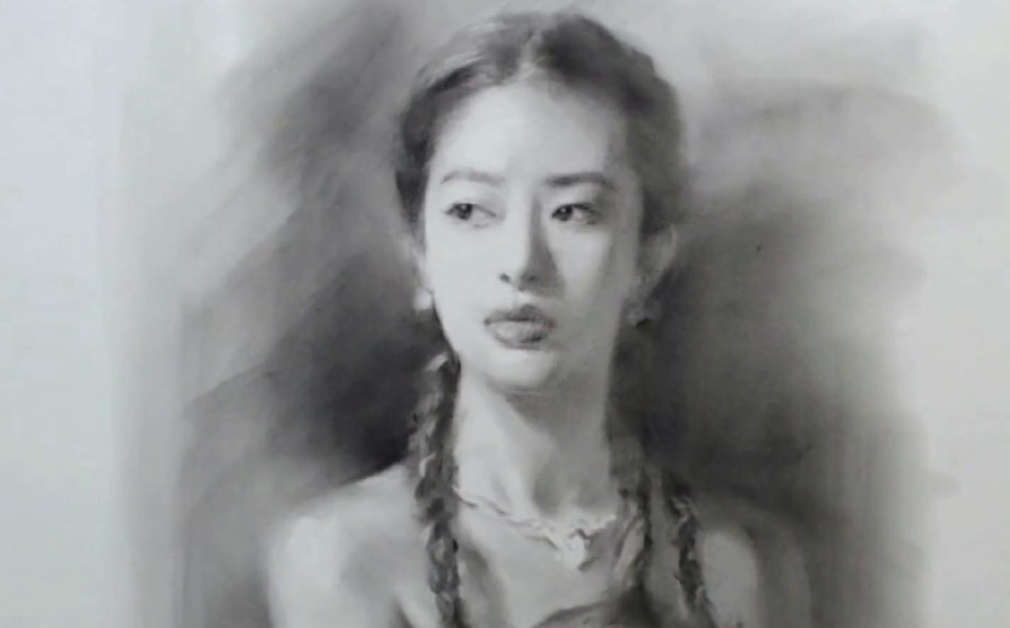 【素描教程简单学】画出女子的柔情—素描女孩