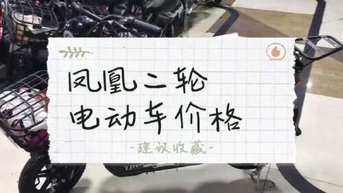 凤凰电动车价格大揭秘!二轮新款性价比究竟如何?