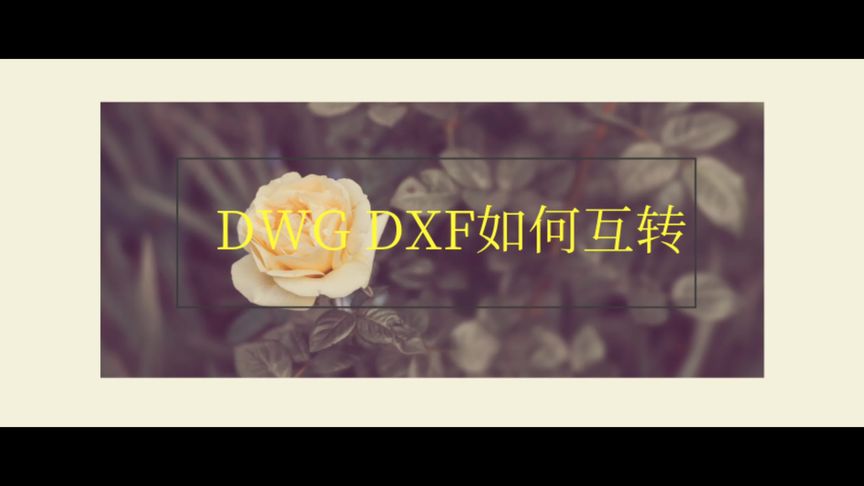 DWG DXF如何互转?