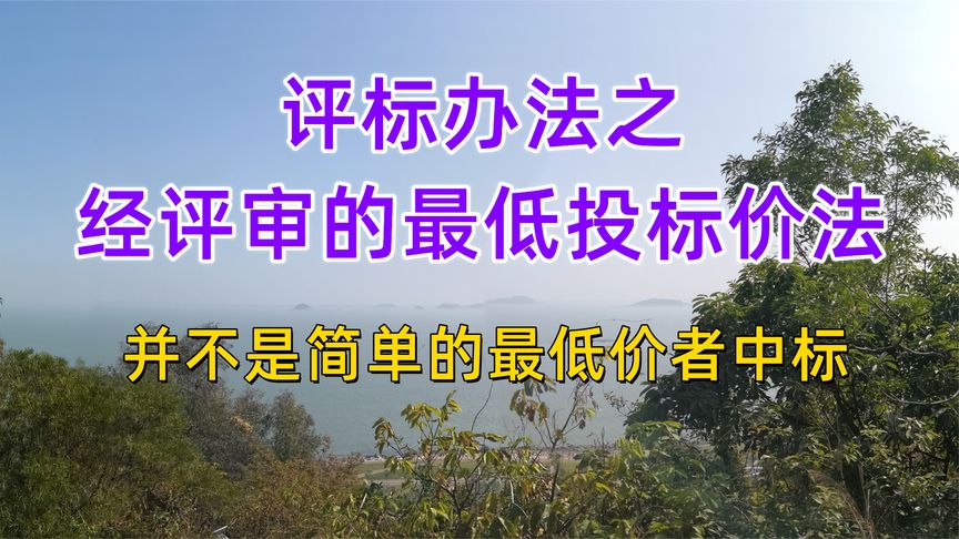 评标办法之经评审的最低投标价法