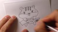 金龙手绘简笔画-可爱的小仓鼠画法