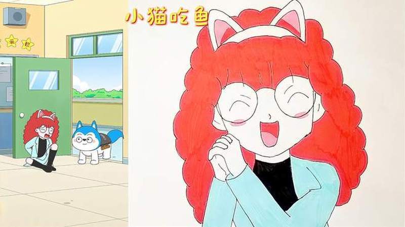 同学们模仿动物,可爱的刺猬有点味道。英语老师简笔画