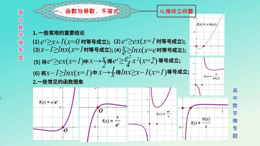 一、函数与导数、不等式--4.恒成立问题