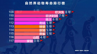 自然界动物寿命排行榜TOP 120,海龟仅排第2,第一名可以活1500岁
