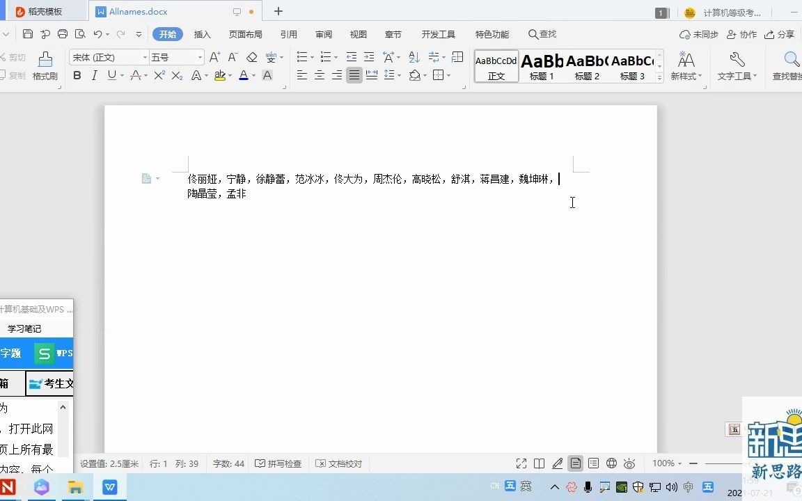 一级计算机基础及WPS office应用 解题视频 第10套上网题